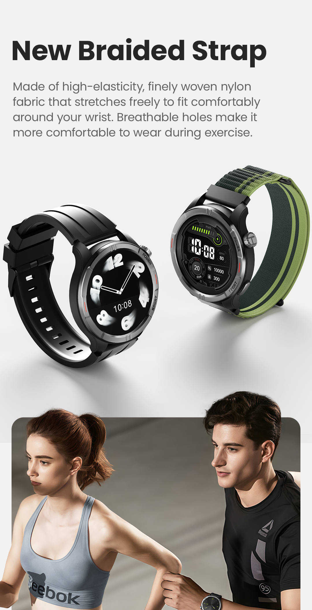 Haylou Smart Smart Runner 1.53-inch HD Display Voice Assistant call ...