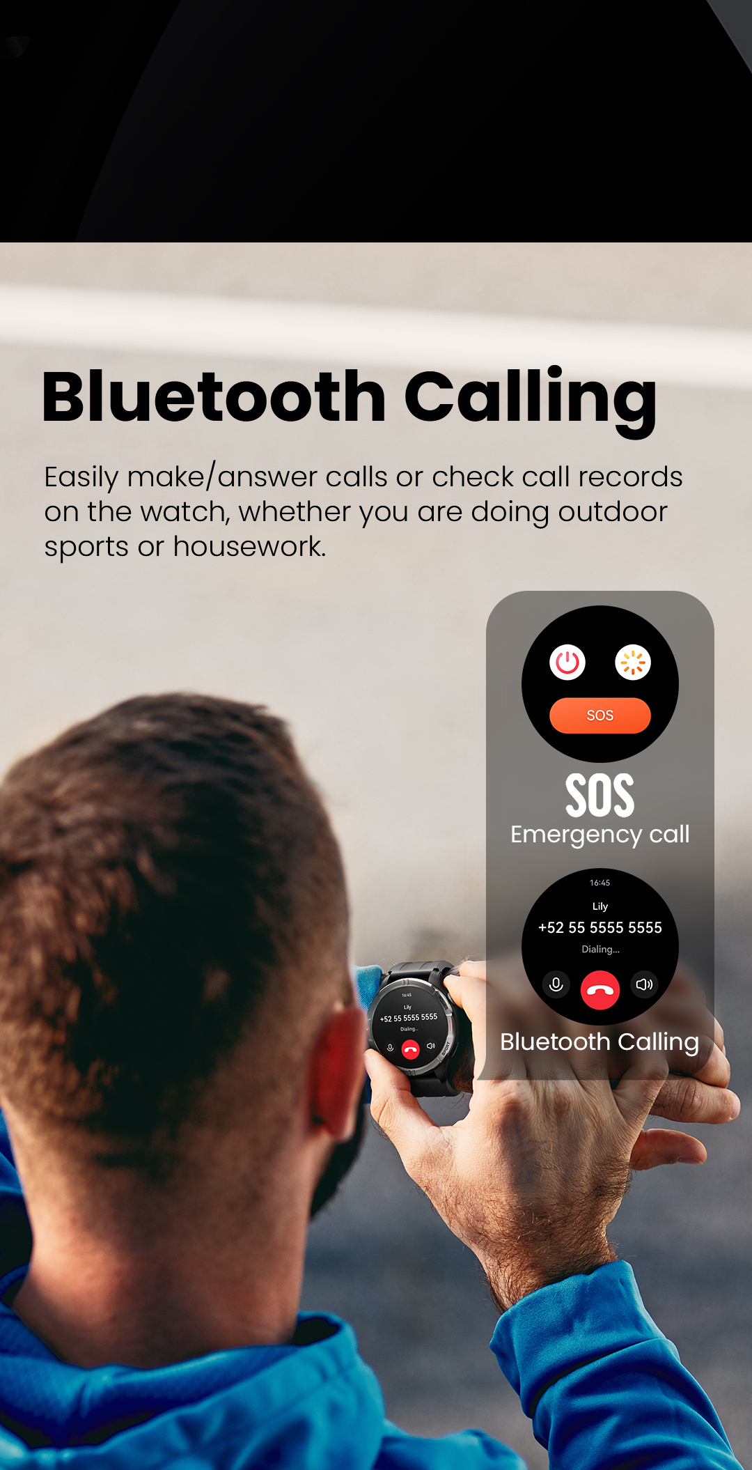 Haylou Smart Smart Runner 1.53-inch HD Display Voice Assistant call ...