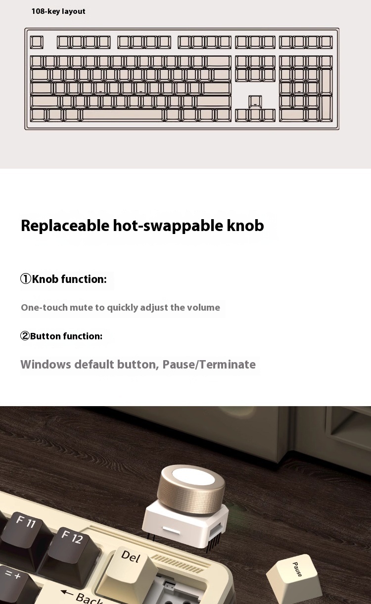 Ilovbee B75 Wireless Mechanical Keyboard 75% Hot swappable RGB Leaf ...