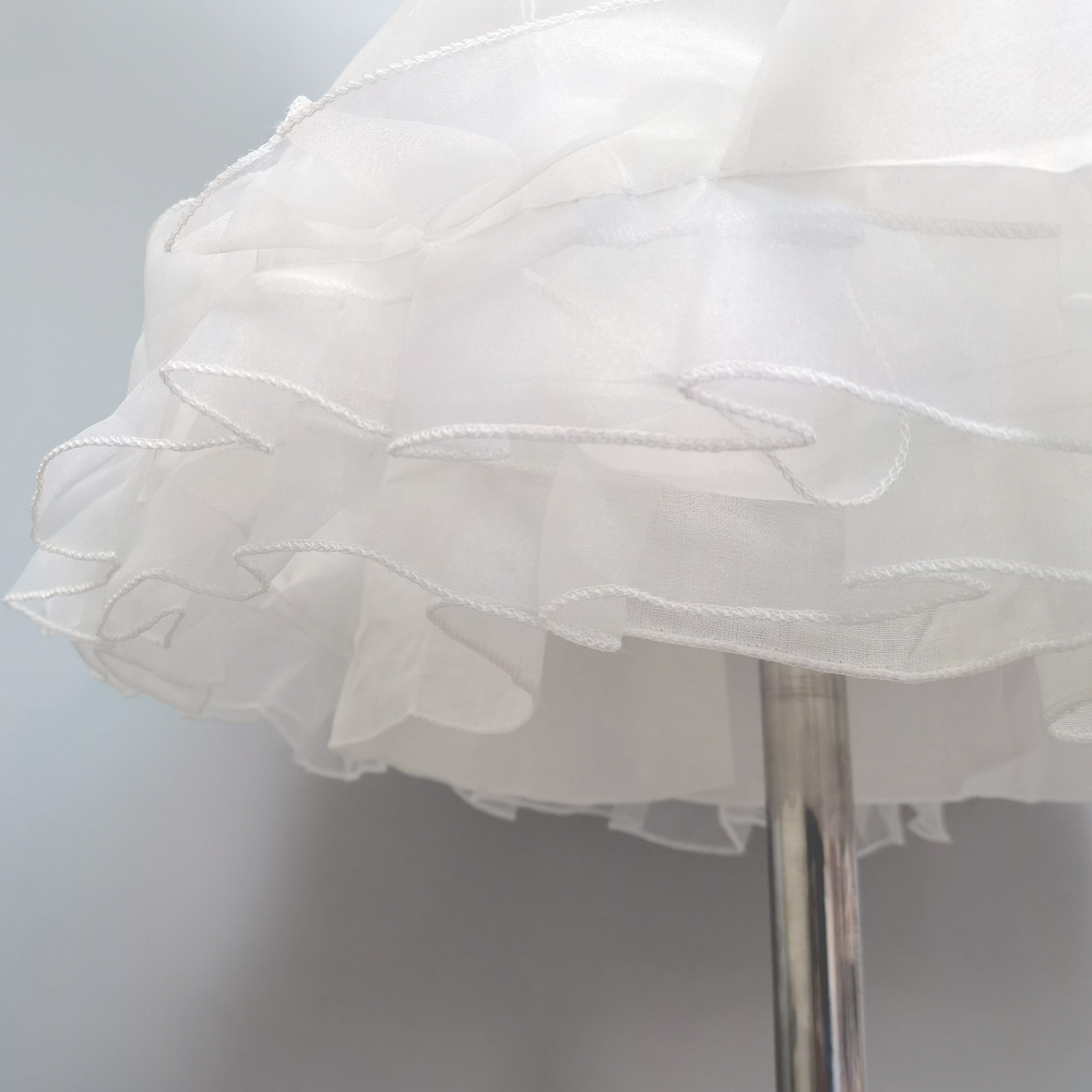 Kids 3 Layers White Soft Petticoat Can Can Baby Girls Hoopless Lace ...