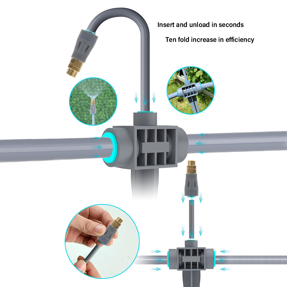 YAGO Automatic Drip Irrigation Adjustable Nozzle Set Flower and Green ...