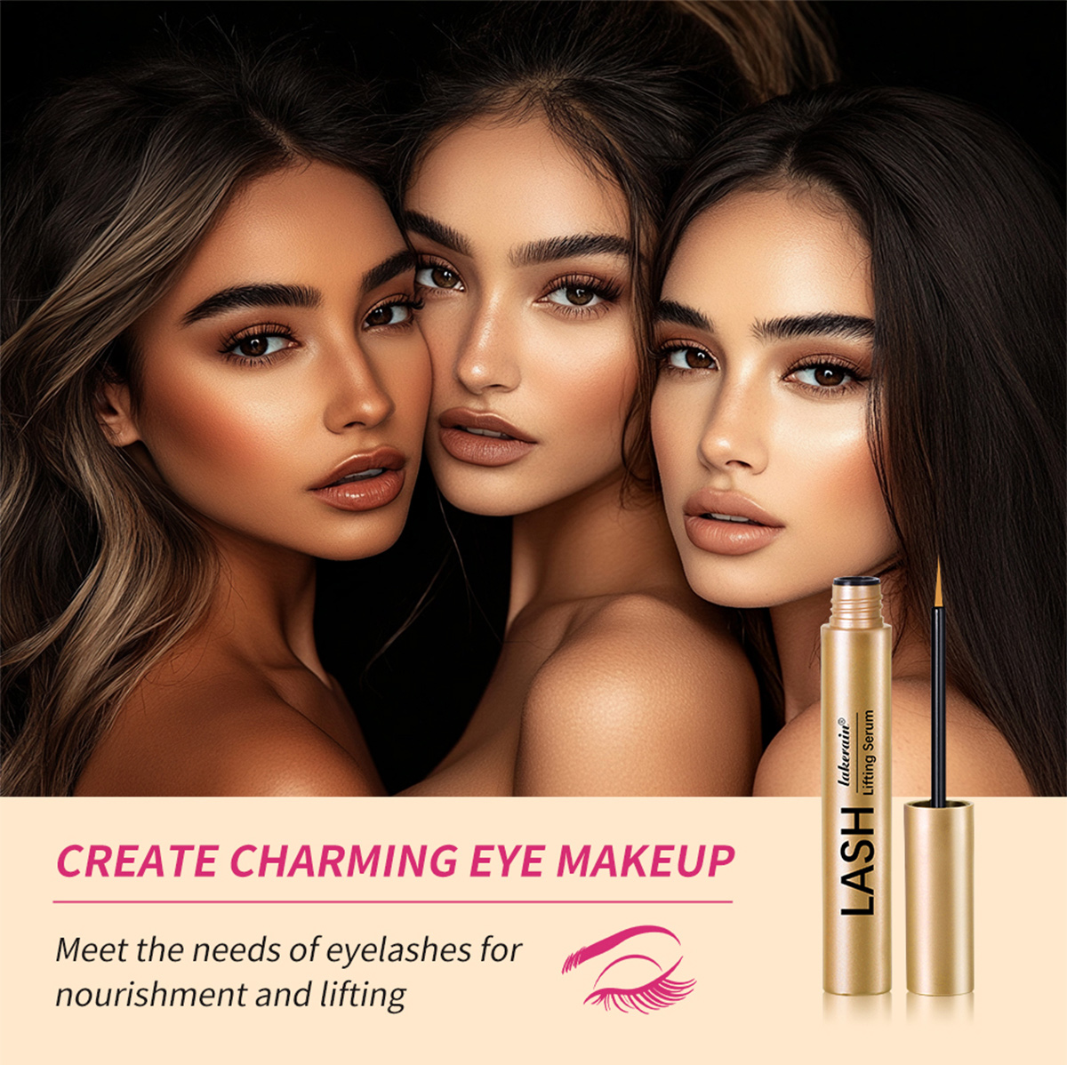 Lakerain 4ml Eyelash Growth Serum,Lash Lifting Serum,Strengthens Lashes And Conditions Them With ...