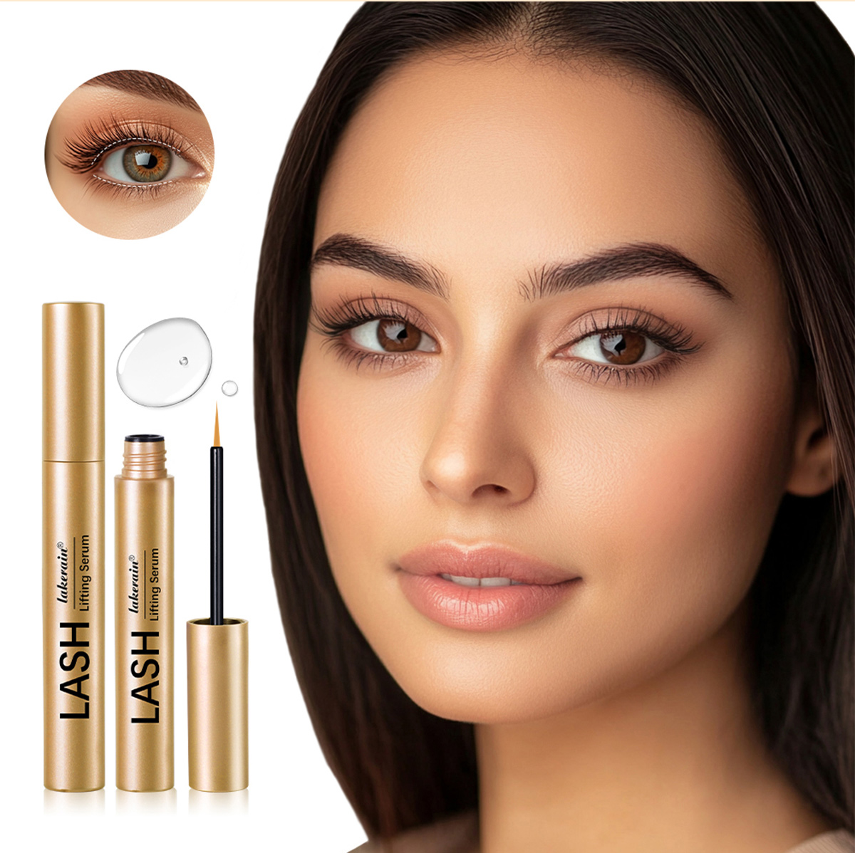 Lakerain 4ml Eyelash Growth Serum,Lash Lifting Serum,Strengthens Lashes And Conditions Them With ...