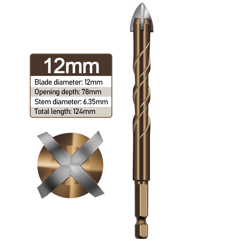 Marta Cross Hex Tile Drill Bit Set for Glass Ceramic Wood Concrete Drilling | Shopee Malaysia