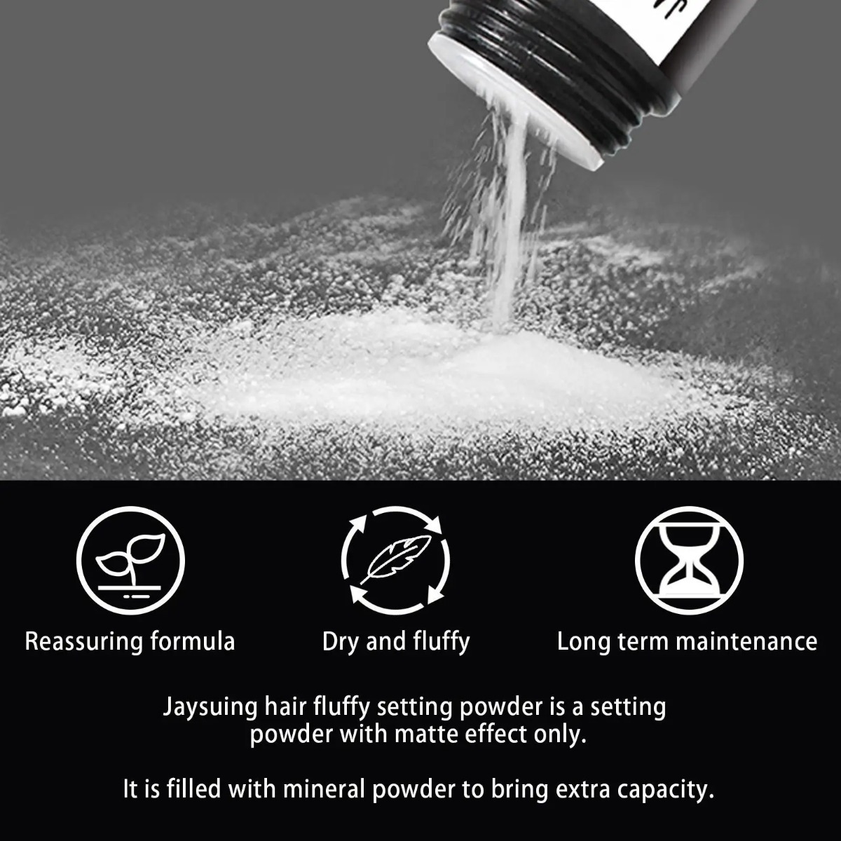 Jaysuing Fluffy Hair Powder Mattifying Powder Finalize Increase Hair ...