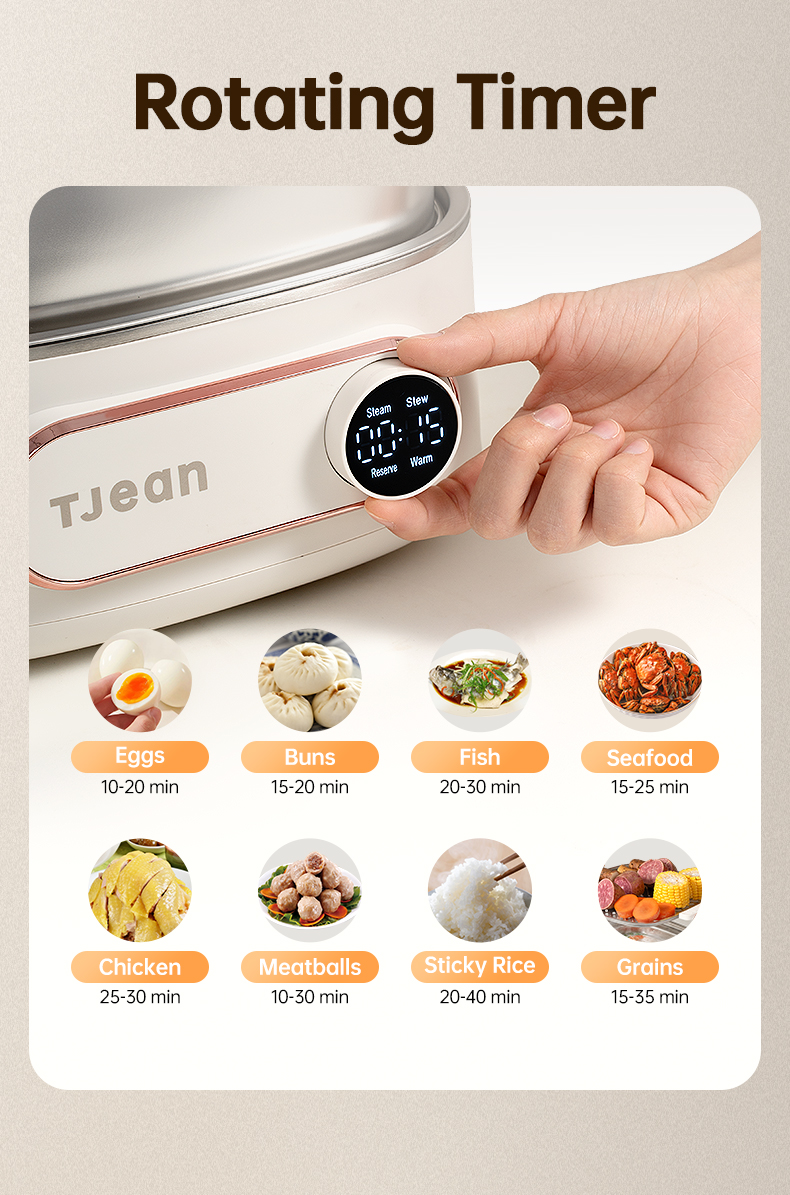 TJean multifunctional steamer with double-layer large capacity steamer ...
