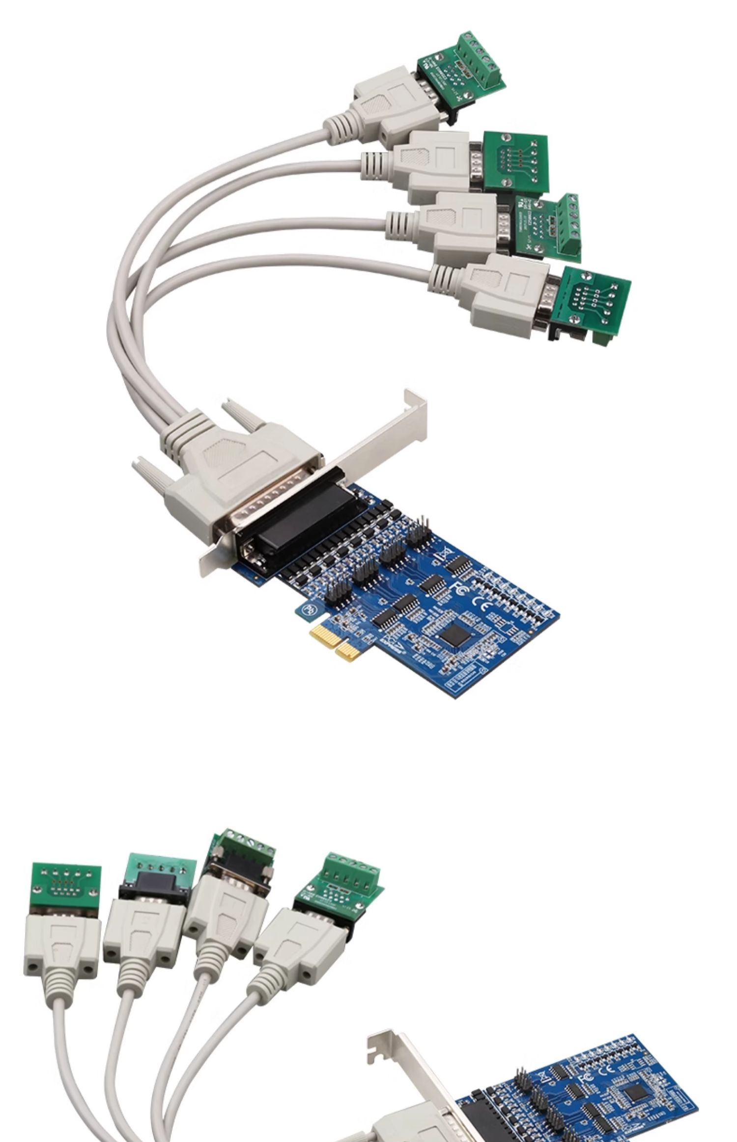 Diewu PCI-E to 4 Ports RS485/422 Expansion Card Industrial Grade with Voltage Suppression ...