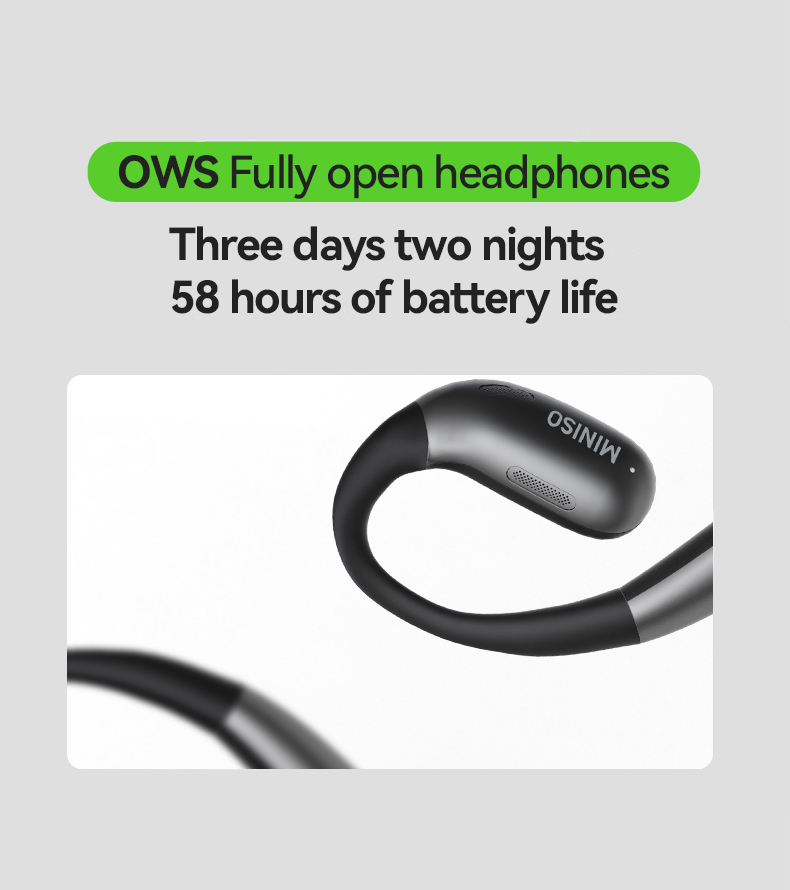 MINISO X28 Open Earphones Wireless Bluetooth 5.4 AI Real-Time ...