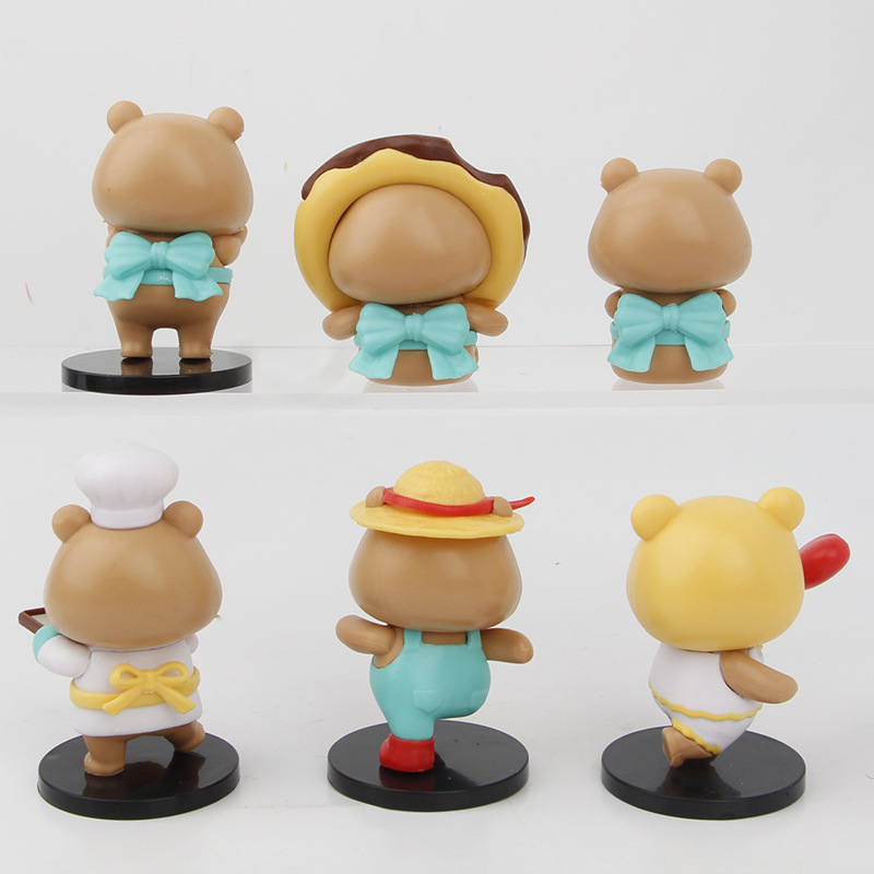6Pcs/Set Cute Animal Capibara Capybara Figure Toys Simulation Capybara ...