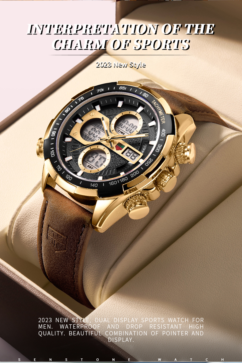 SENSTONE Watch for Men Original Waterproof Stainless Steel Sports ...