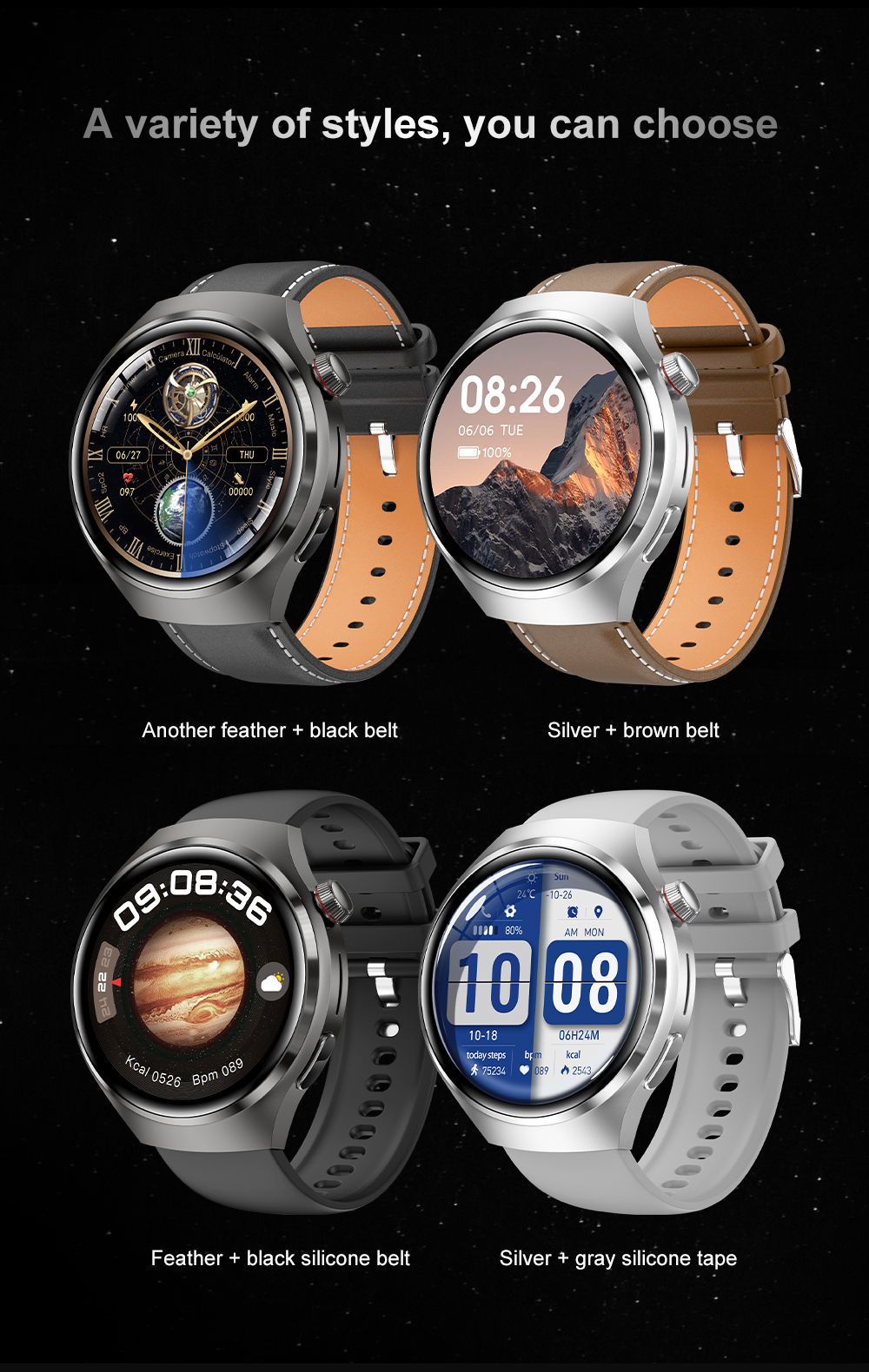 New Smart Watch TWS 2-in-1 Bluetooth Earphones With Built-in Speaker ...