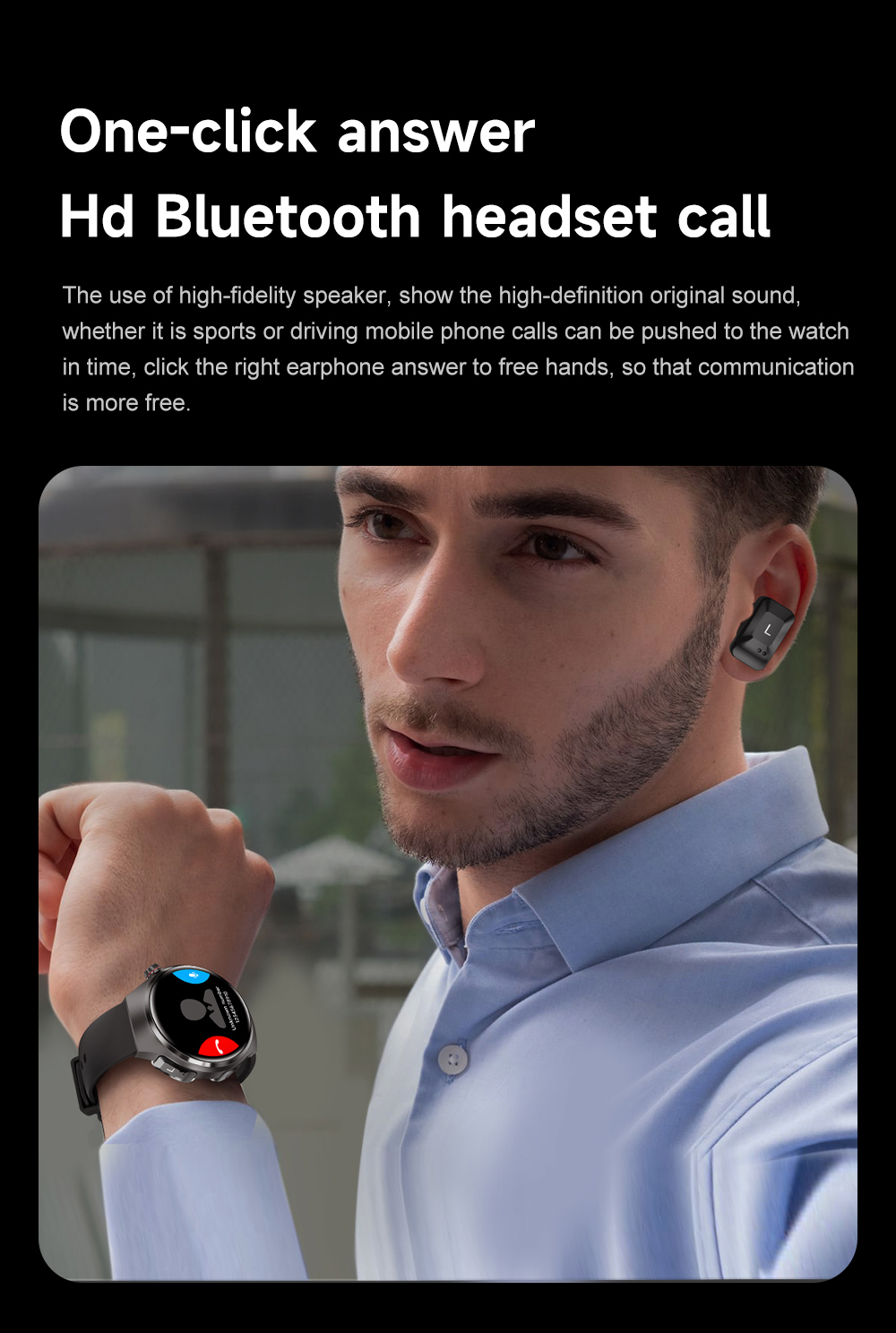 New Smart Watch TWS 2-in-1 Bluetooth Earphones With Built-in Speaker ...