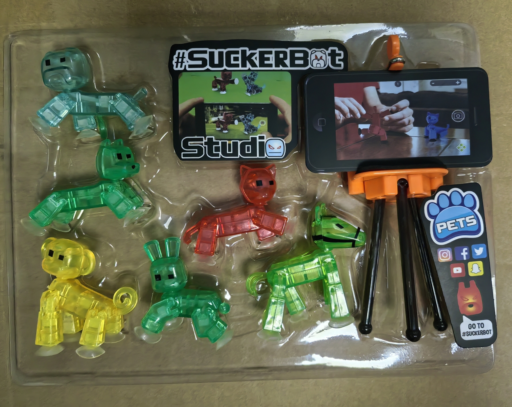stikbot Animal Set Puppet Sucker Joint Puppet Freeze Action Figure ...