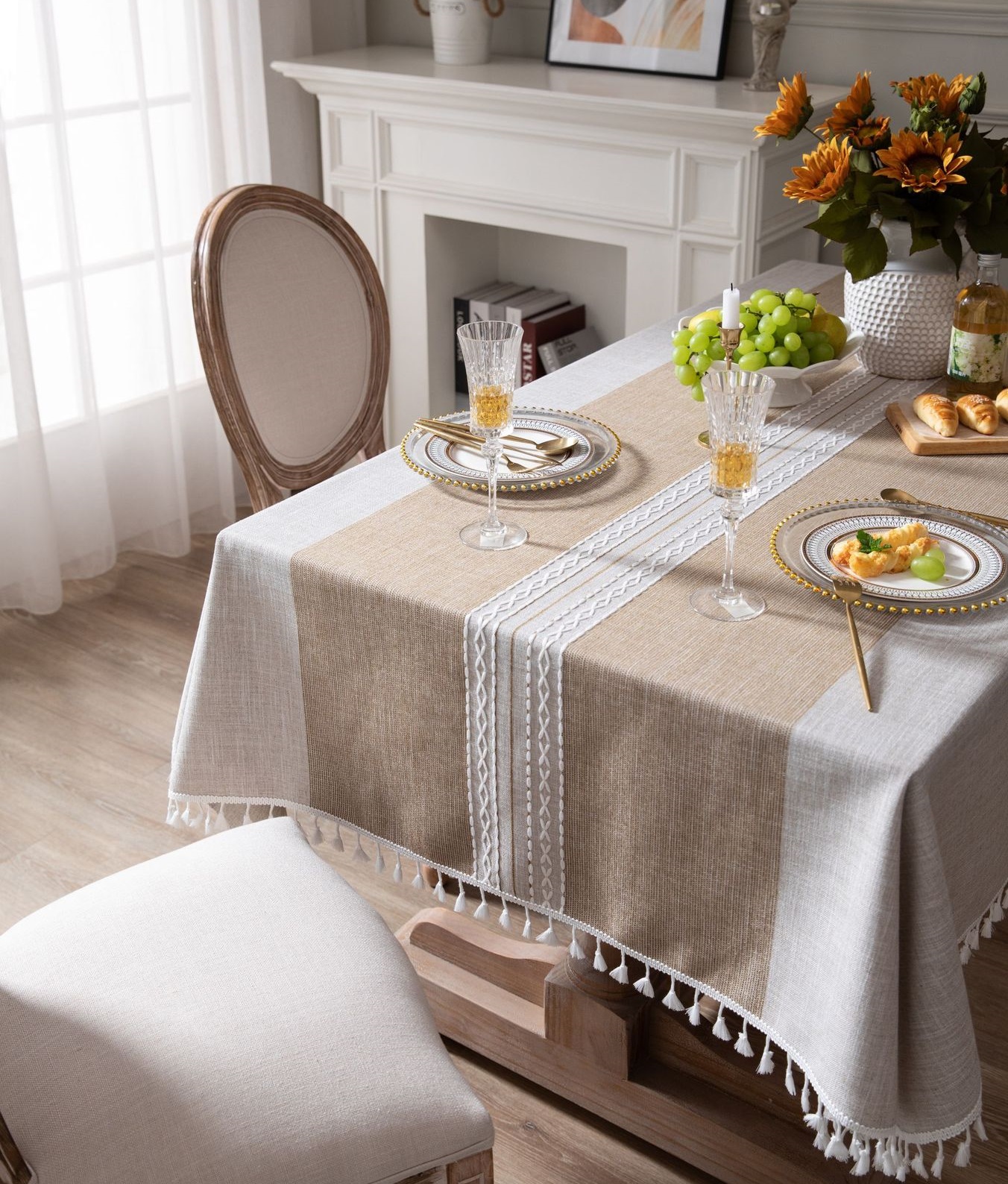 Nordic Style Tablecloth Long Cotton Linen Table Cloth Japanese Style ...