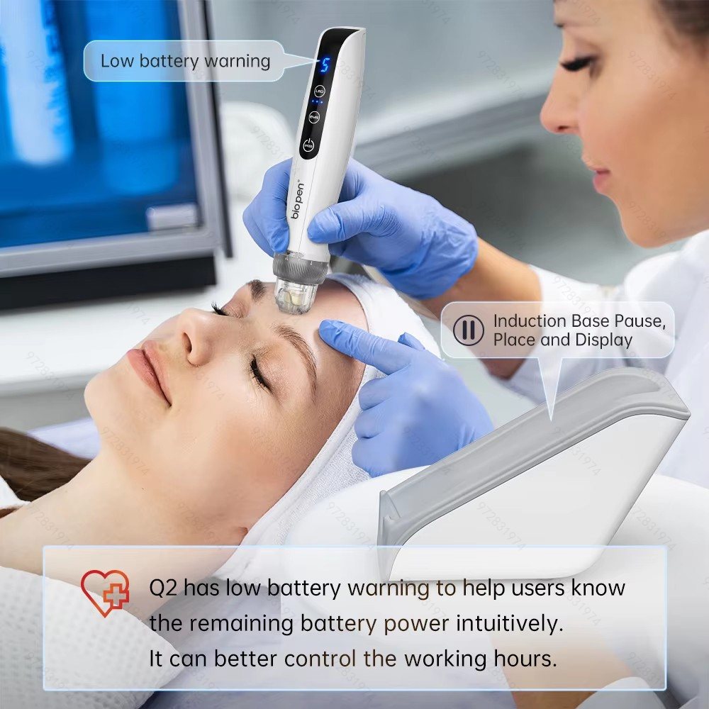 Beauty Device Bio Pen Q2 With EMS 3 Levels Microneedling Needles Bio ...