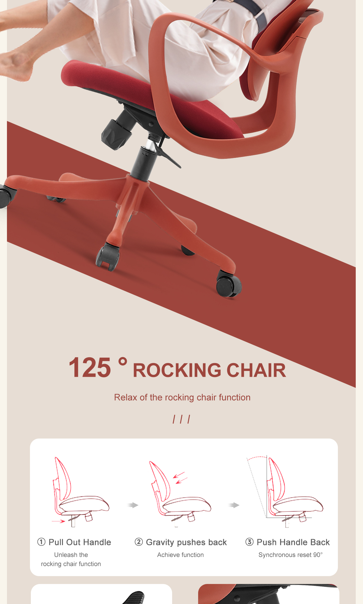 Wisdom Star Ergonomic Chair Dynamic Dual Backrests Chair Mid Back Chair ...