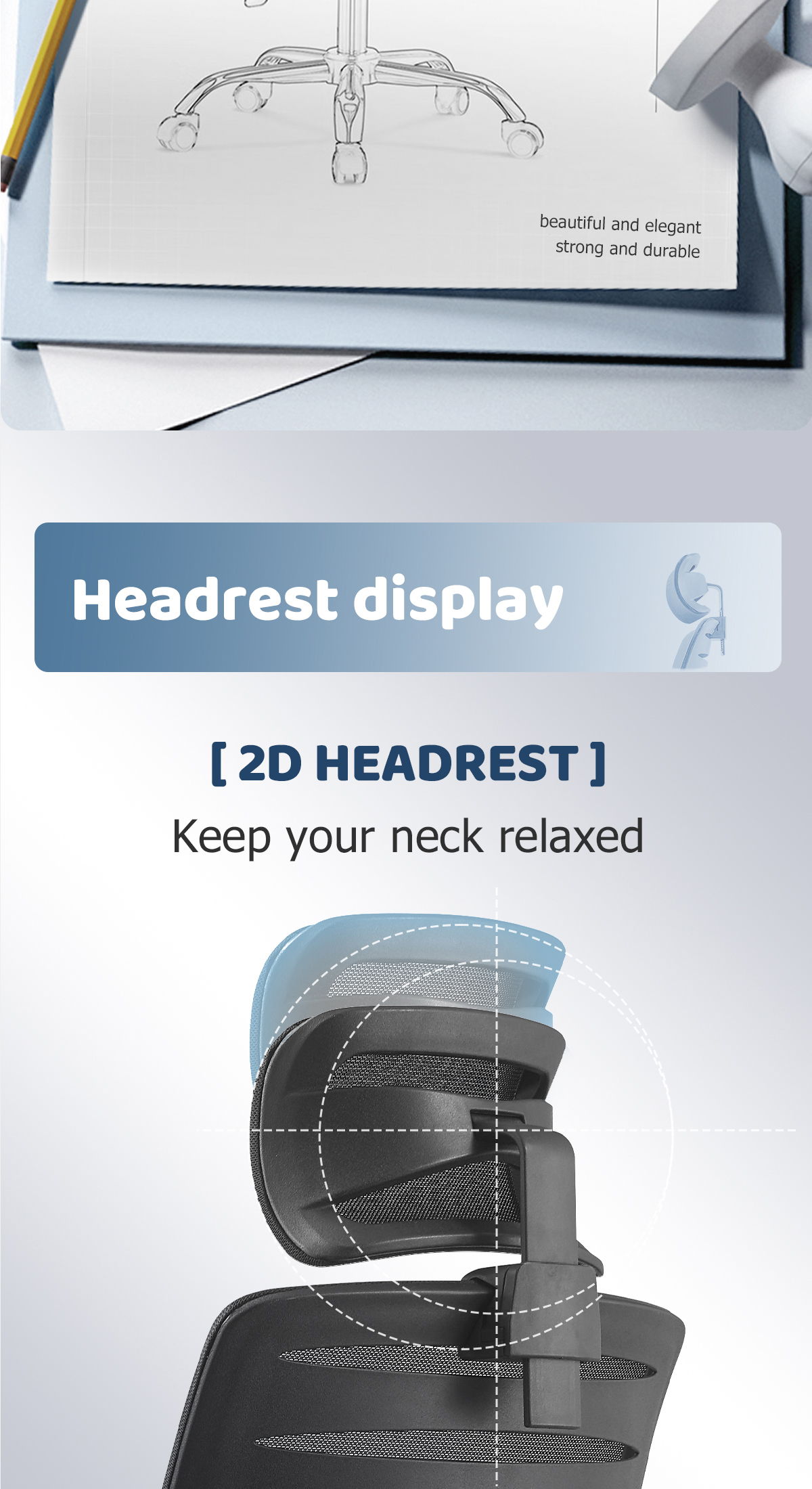 WISDOM A24 Ergonomic Home Office Chairs Computer Gaming Chair with 2D ...