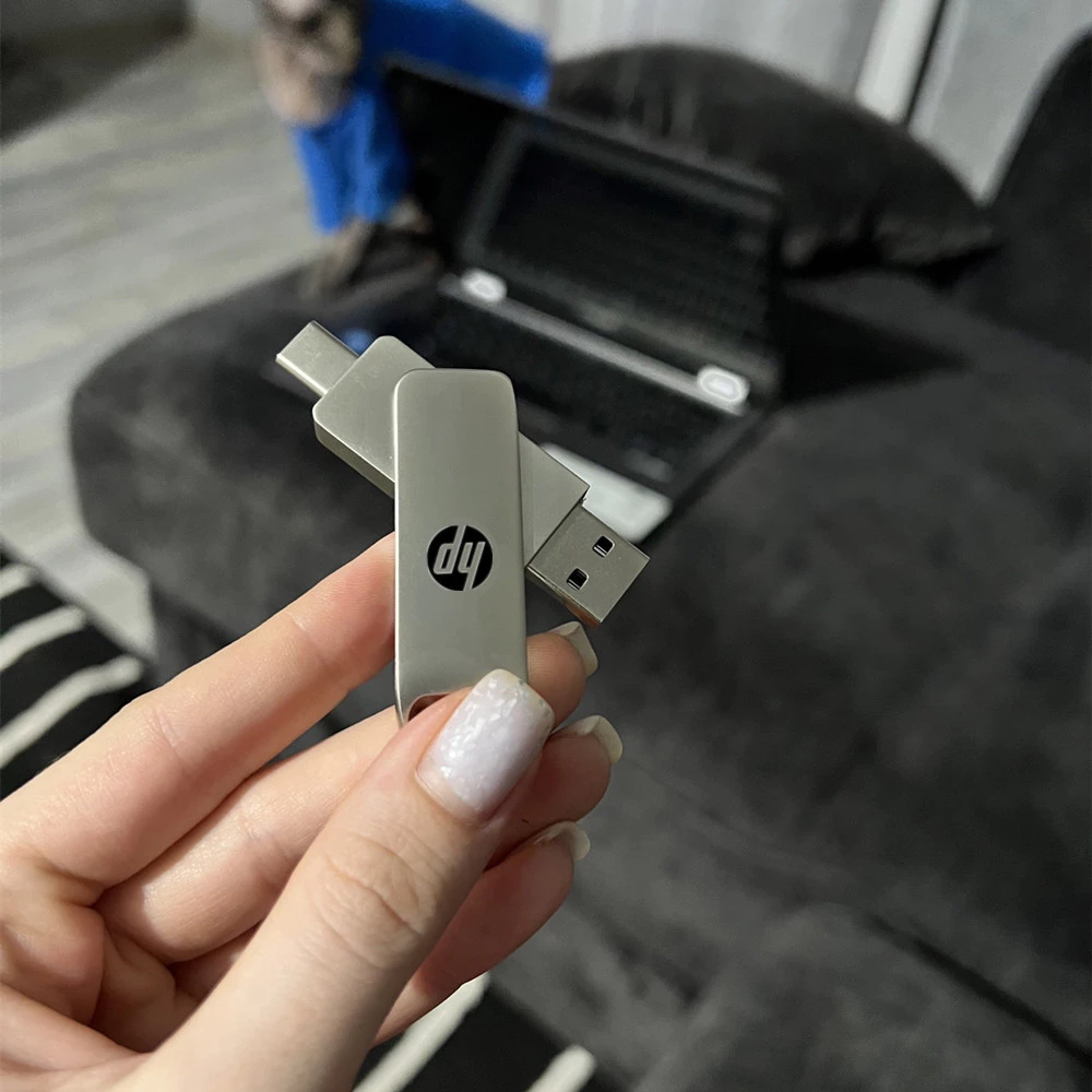 2TB USB Flash Drive 2 in 1 Metal Waterproof High Speed OTG Pendrive ...