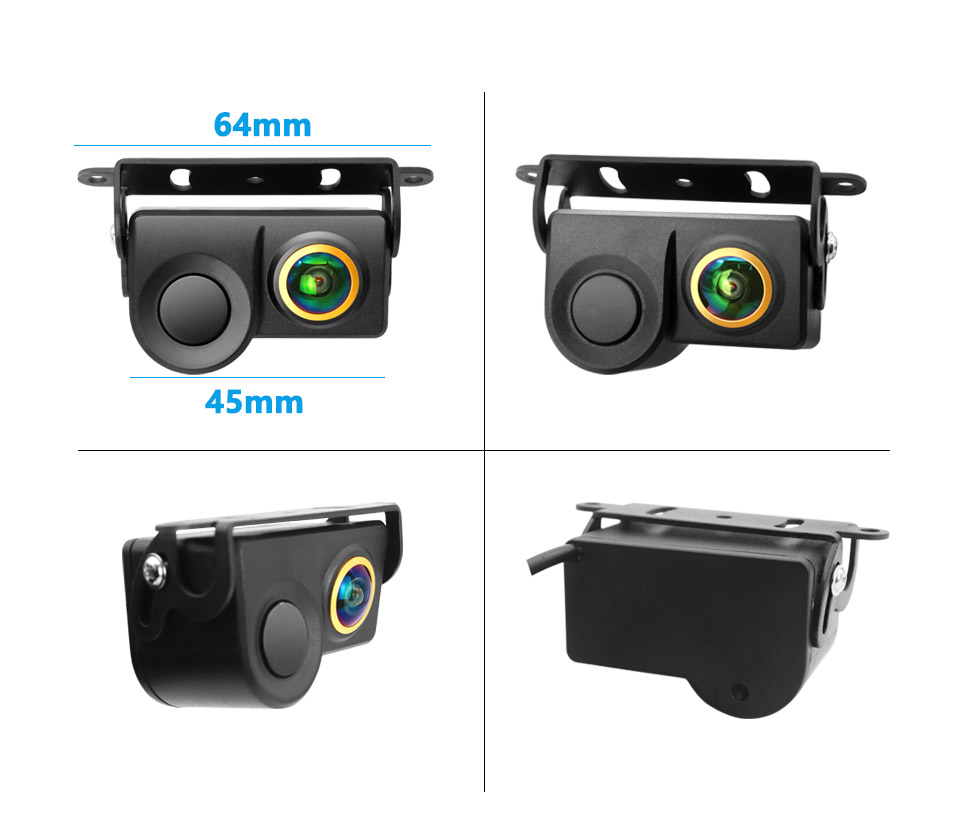2 in 1 Car Parking Cam CCD Rearview Parking Camera With Sound Alarm ...