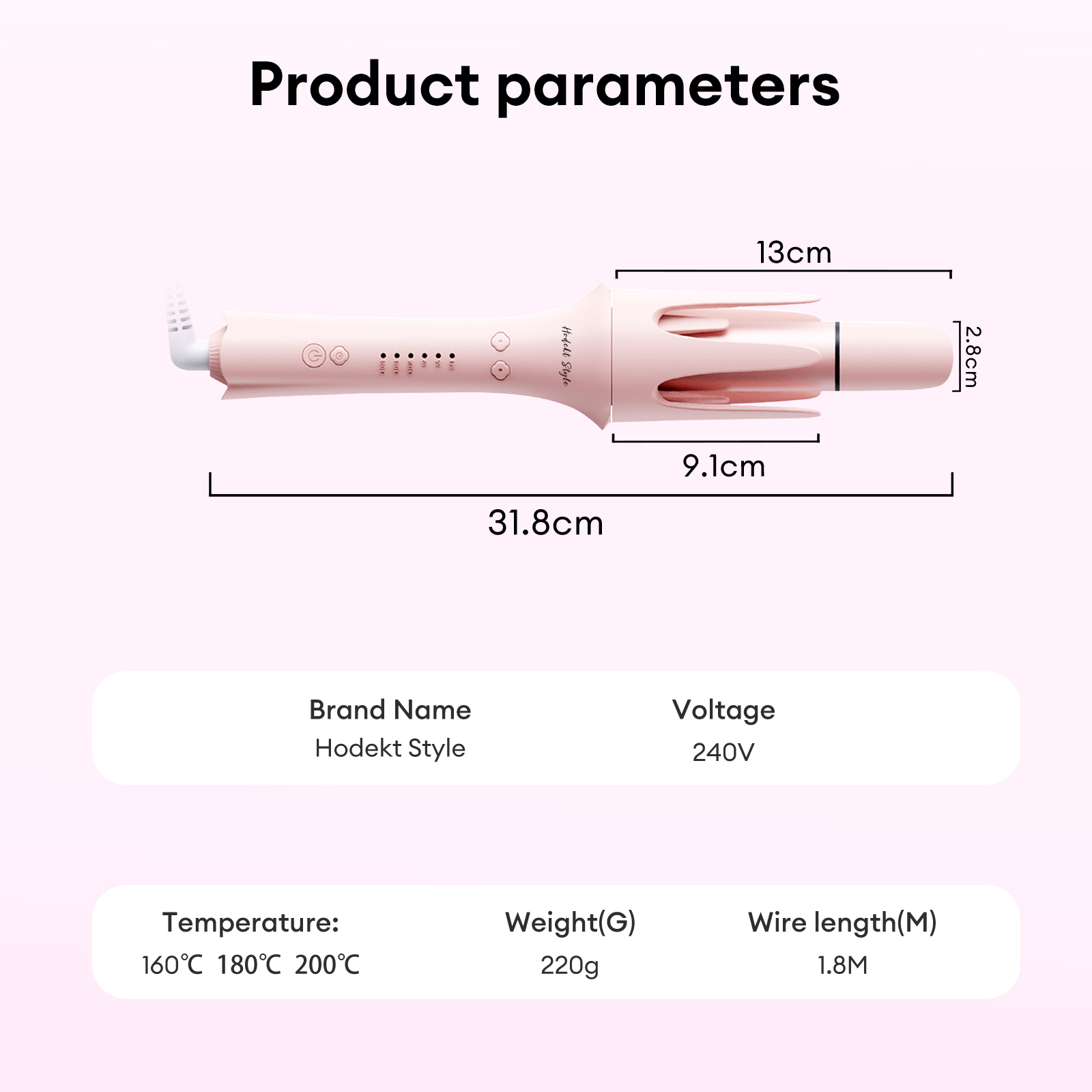 Hodekt 5 in1 Automatic curling iron hair straightening comb egg roll ...