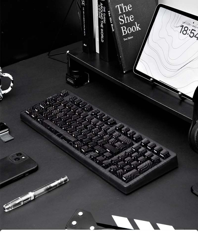 Zornher ZH980 Contour 2.0 Mechanical keyboard Wired Wireless Bluetooth ...