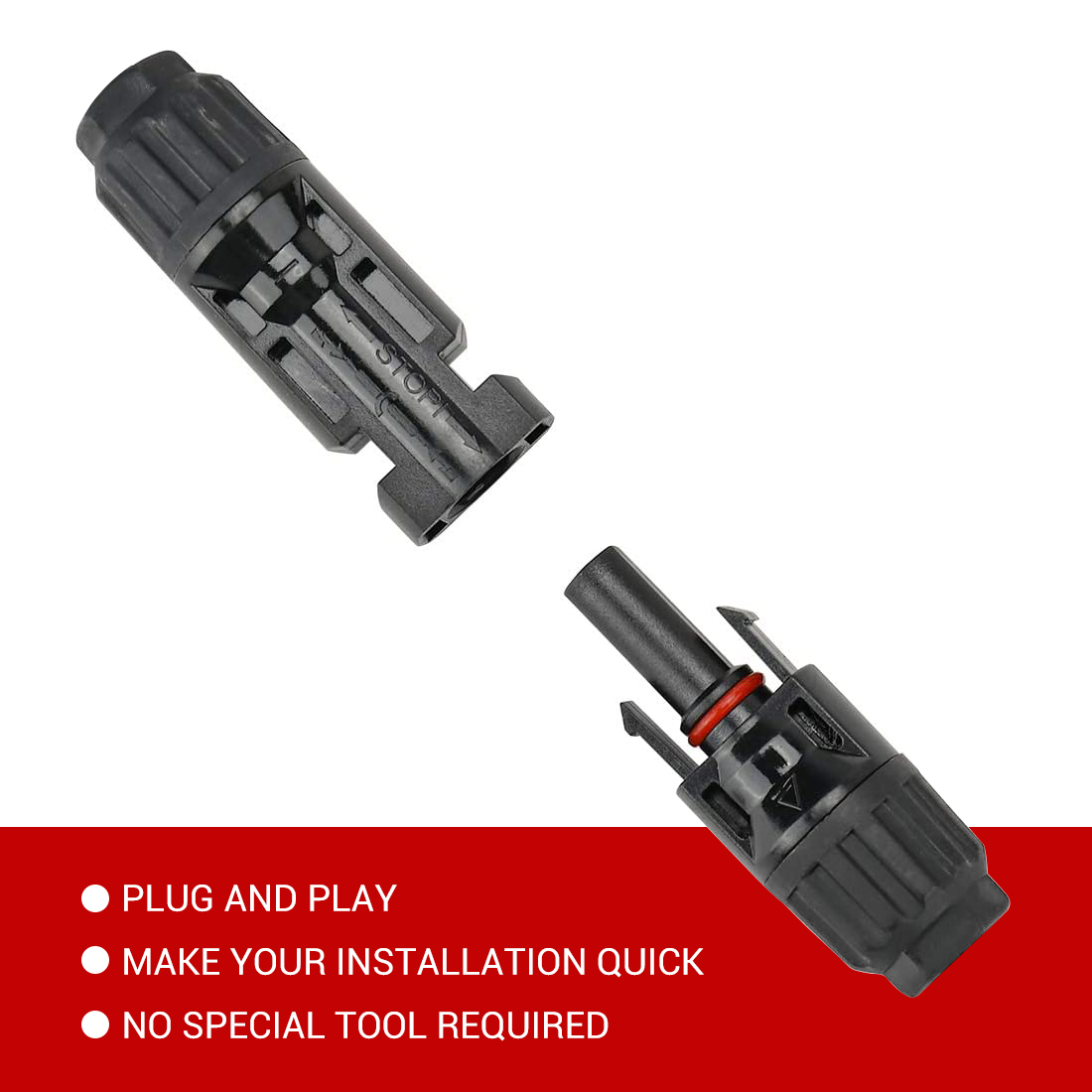 PowMr 25 Pair Male & Female Solar Panel Connectors for Solar Cable ...