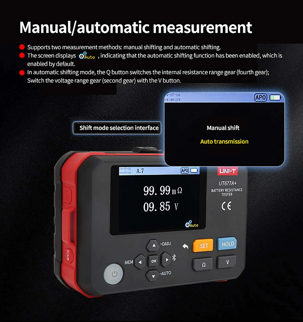 UNI-T UT677A+ Battery Test Battery Internal Resistance Test Internal ...