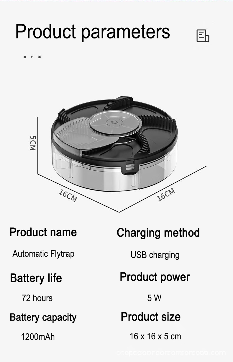 Fly Trap Device Automatic Electronic Electric Catcher with Wall Mount ...