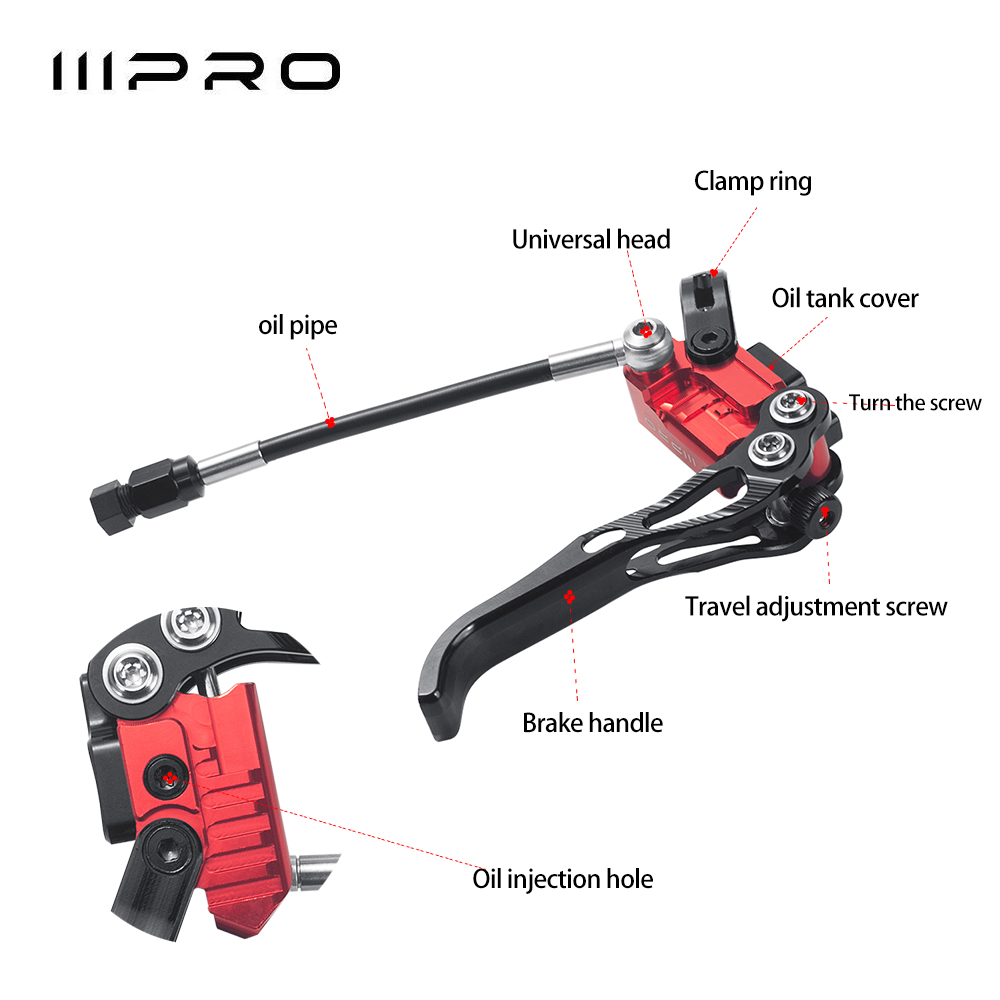 IIIPRO Mtb Four Piston Hydraulic Disc Brake 800mm/1550mm Ultra-Light ...