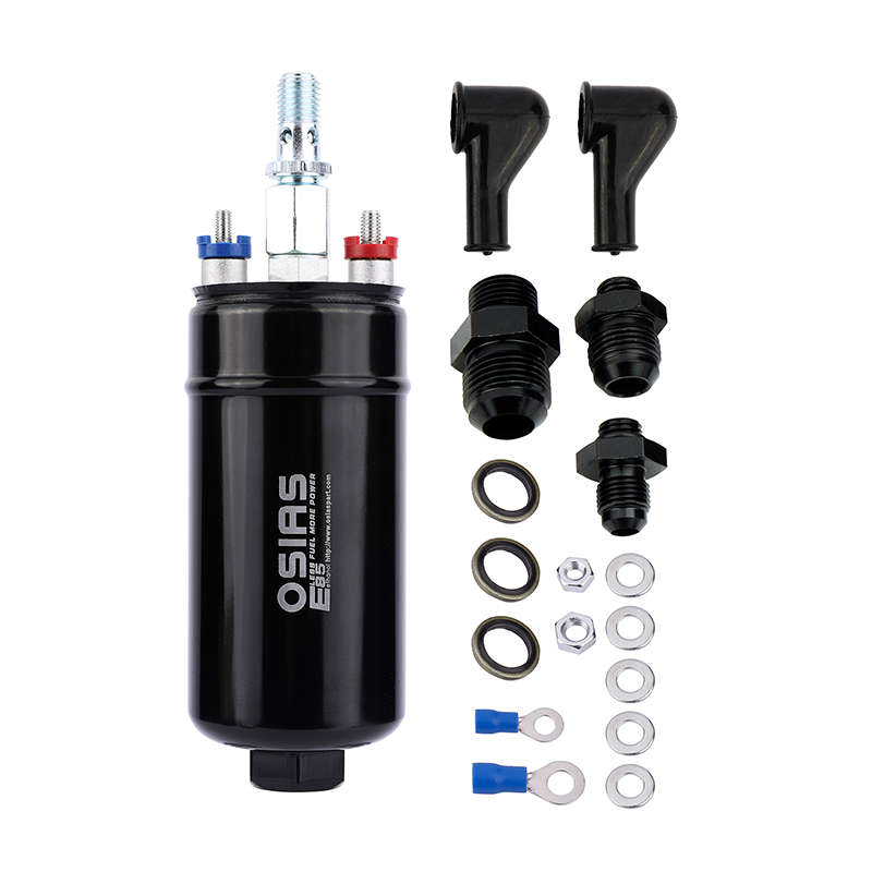 380LPH Inline External Fuel Pump 10AN Inlet + 8AN Outlet 044 OSIAS ...