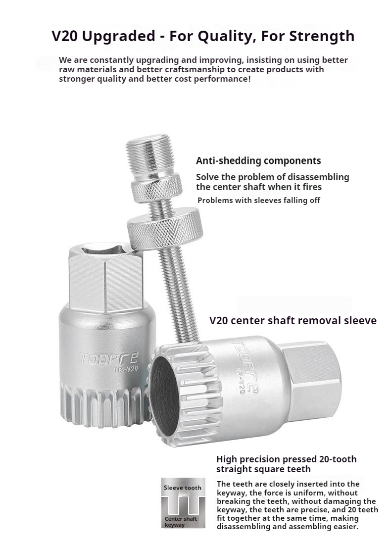 Bicycle Bottom Bracket Sleeve Removal Tool Mountain Bike Square Hole ...