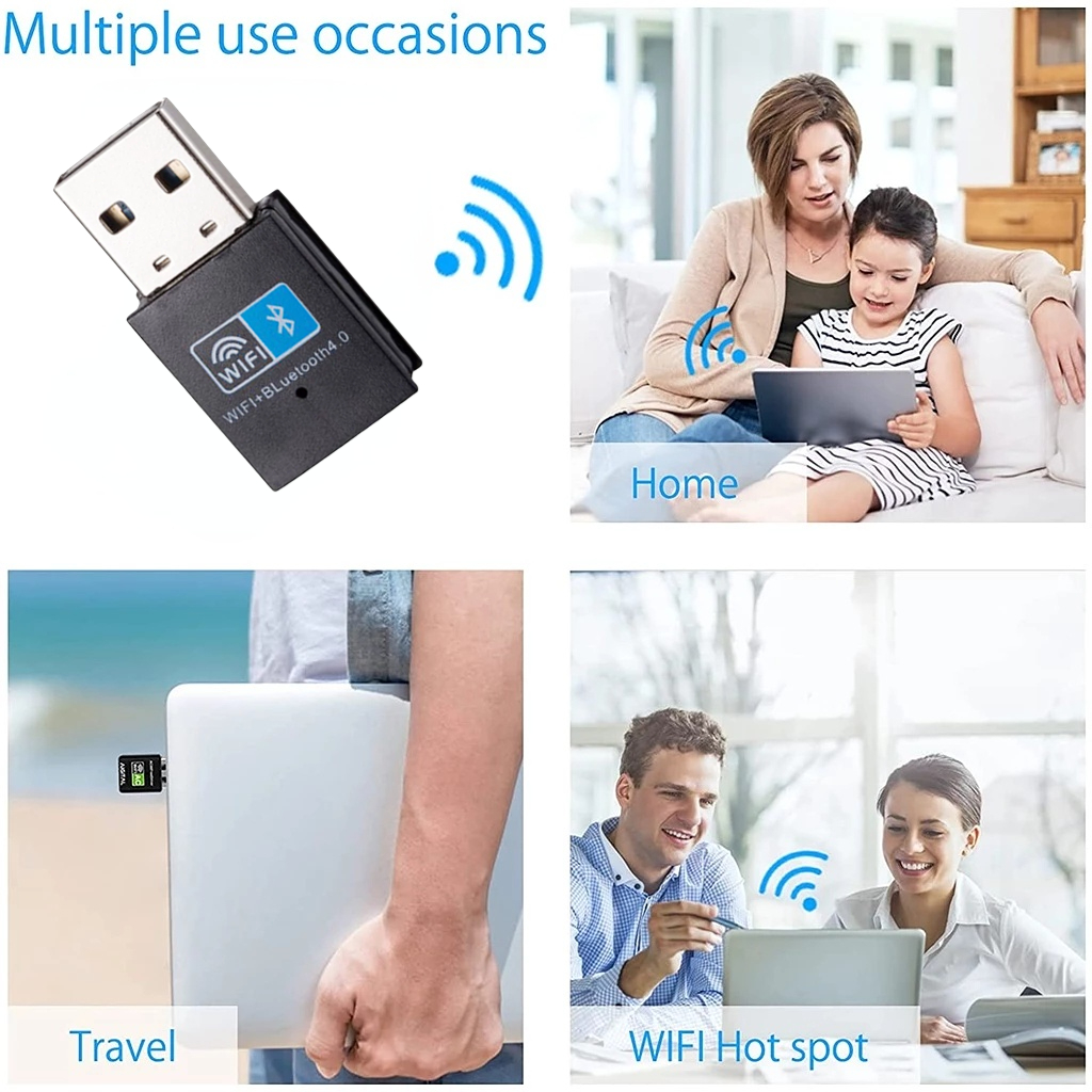 150M Dual Band WiFi Adapter Bluetooth 4.0 Compatible Mini Usb Device ...