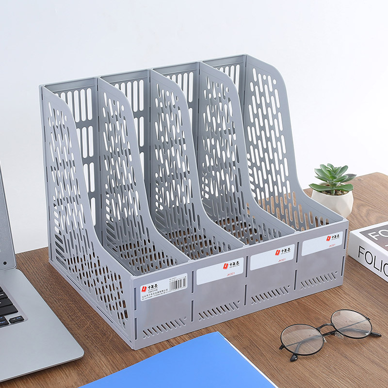 Vertical Desktop Data File Column Office Thickened File Storage Rack ...