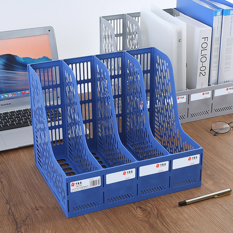 Vertical Desktop Data File Column Office Thickened File Storage Rack ...