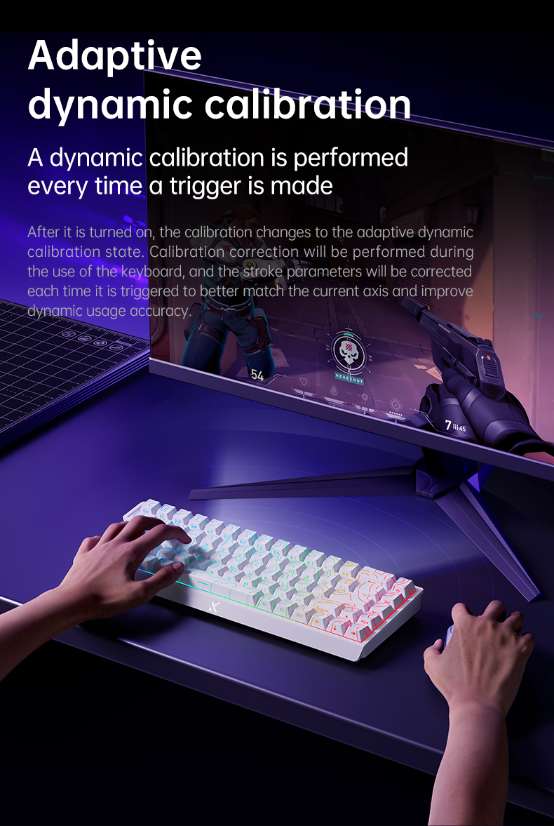 MCHOSE ACE68 Magnetic Switch RGB Gaming Keyboard Wired Rapid Trigger 8K ...
