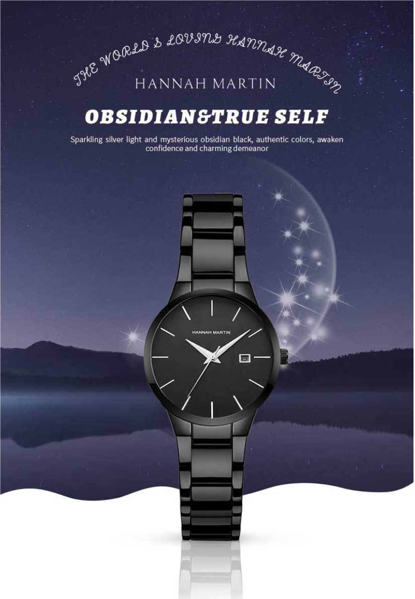 Hannah Martin 17591 New Style Fashion Casual Quartz Watch Calendar ...