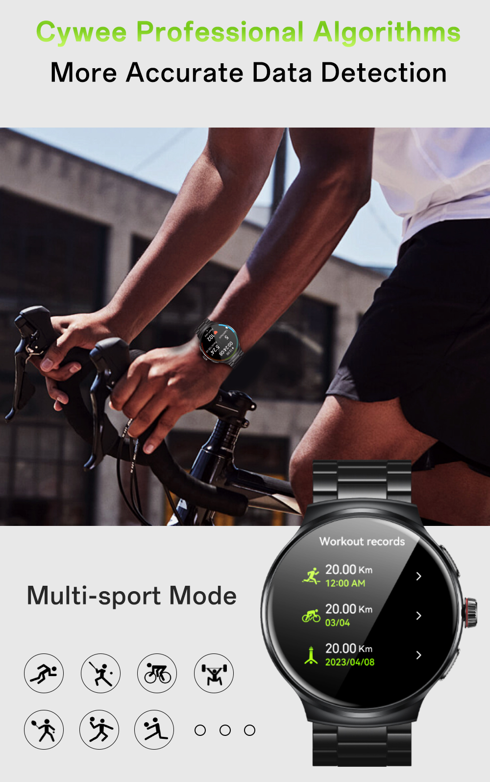 Aolon Prime3 Smart Watch 1.43 AMOLED Screen Bluetooth Call AOD Fitness ...