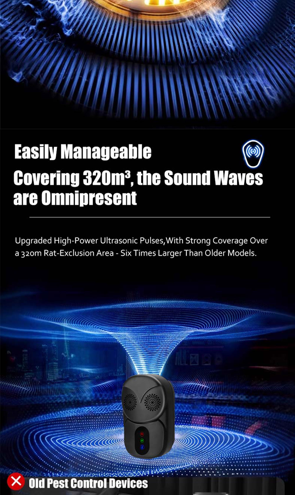 【All Bats Stay Away！】50 years without bats ultrasonic bat repeller 720 ...