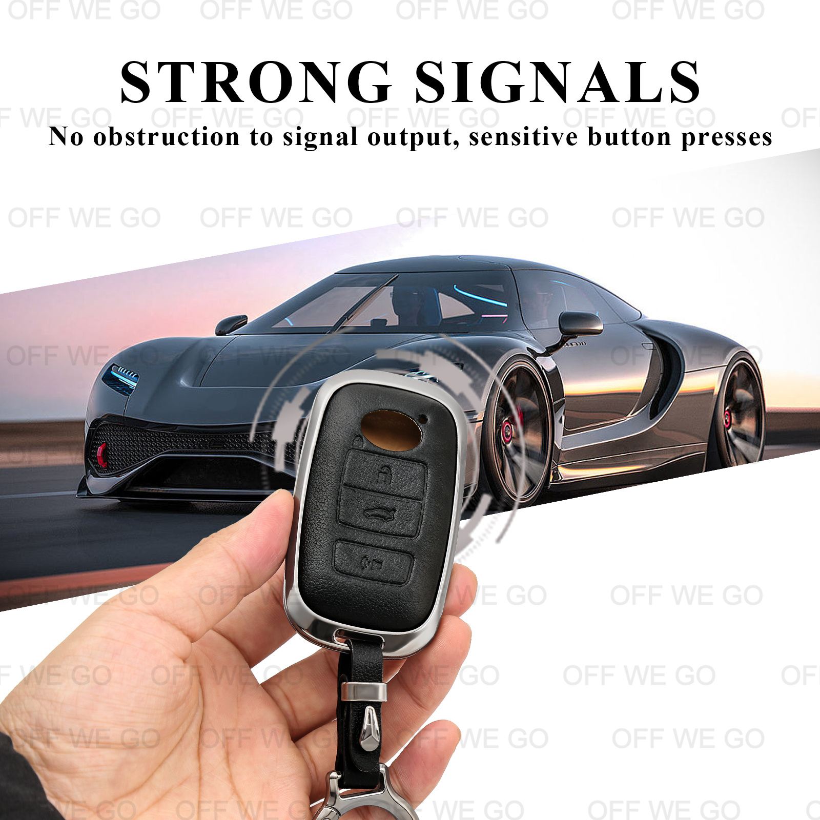 Zinc Alloy Leather Car Key Case Cover For Perodua Axia 2023-2024 Alza ...