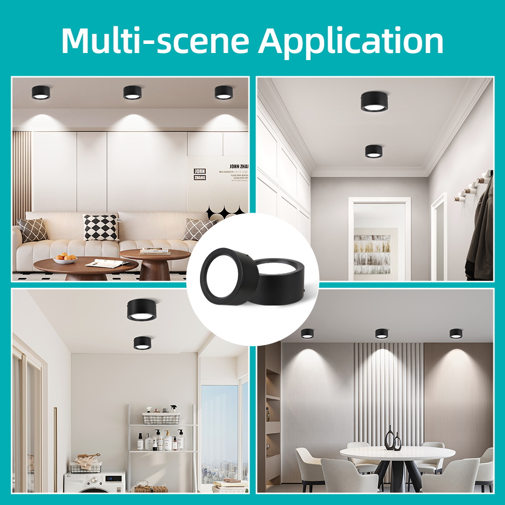Surface Mounted LED Downlight 3-Color Ceiling Spotlight 5W/19W/15W/20W ...