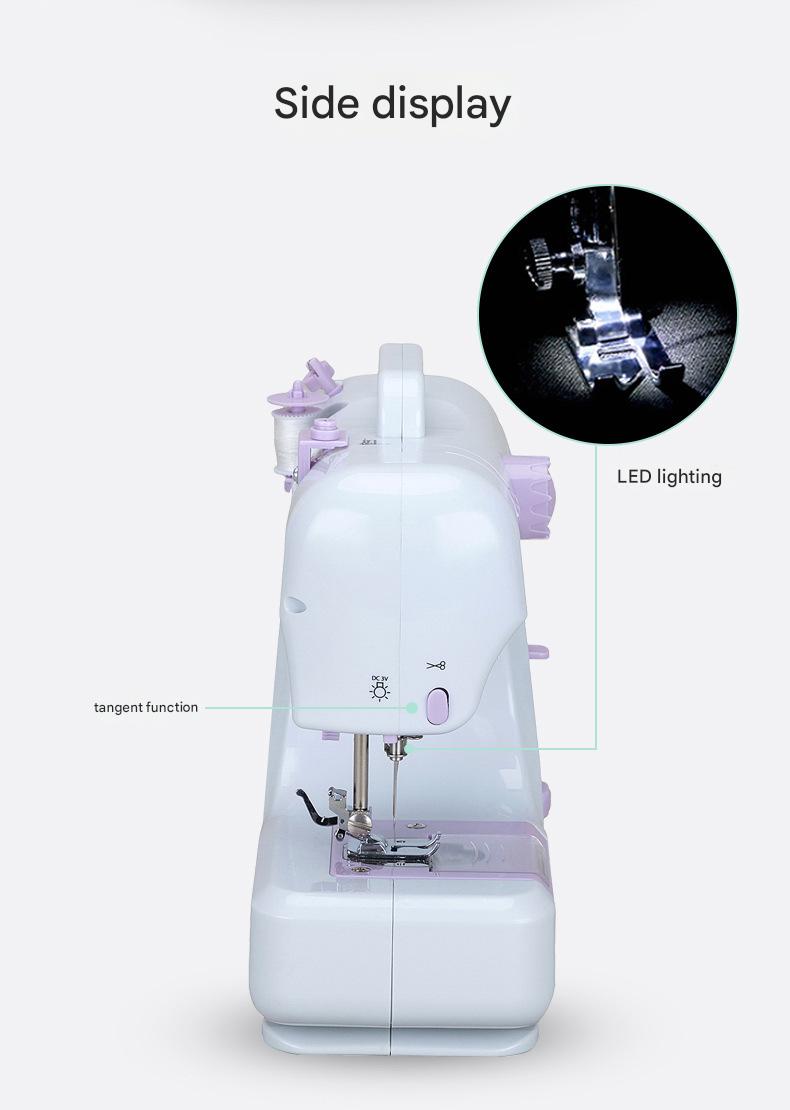 Mini Manual Sewing Machine Portable Domestic Multifunctional 12-Stitch ...