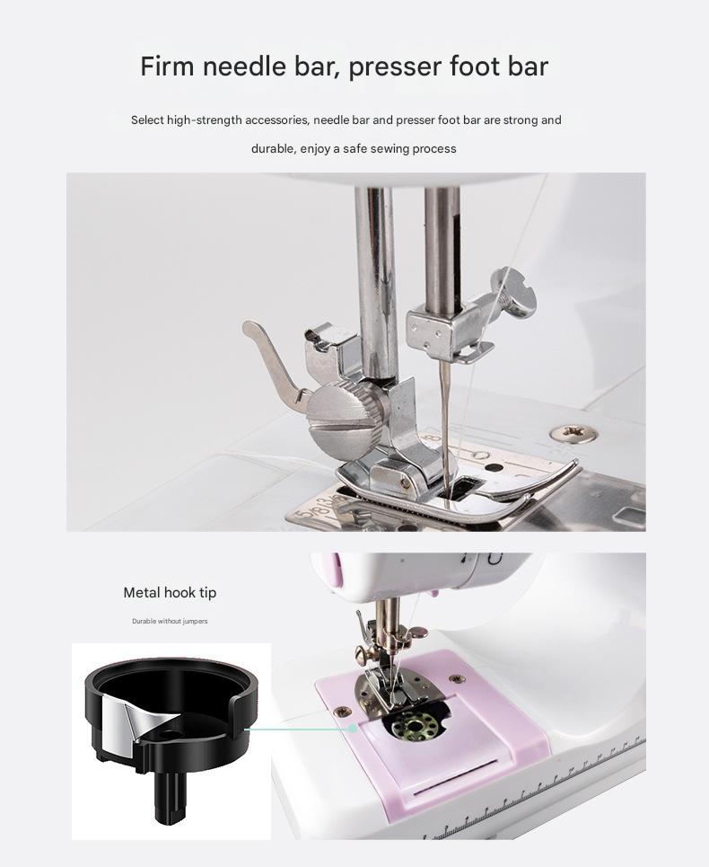 Mini Manual Sewing Machine Portable Domestic Multifunctional 12-Stitch ...