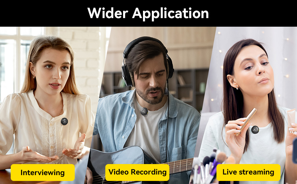 Wireless Lavalier Fifine Mini Dual Microphone for Phone with Noise ...