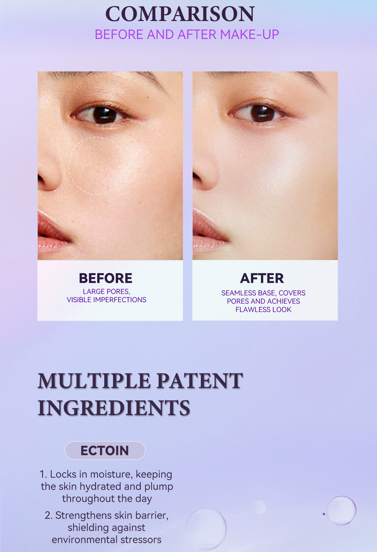 NOVO 6456 Poreless Primer Face Base Primer Cream Invisable Pore ...