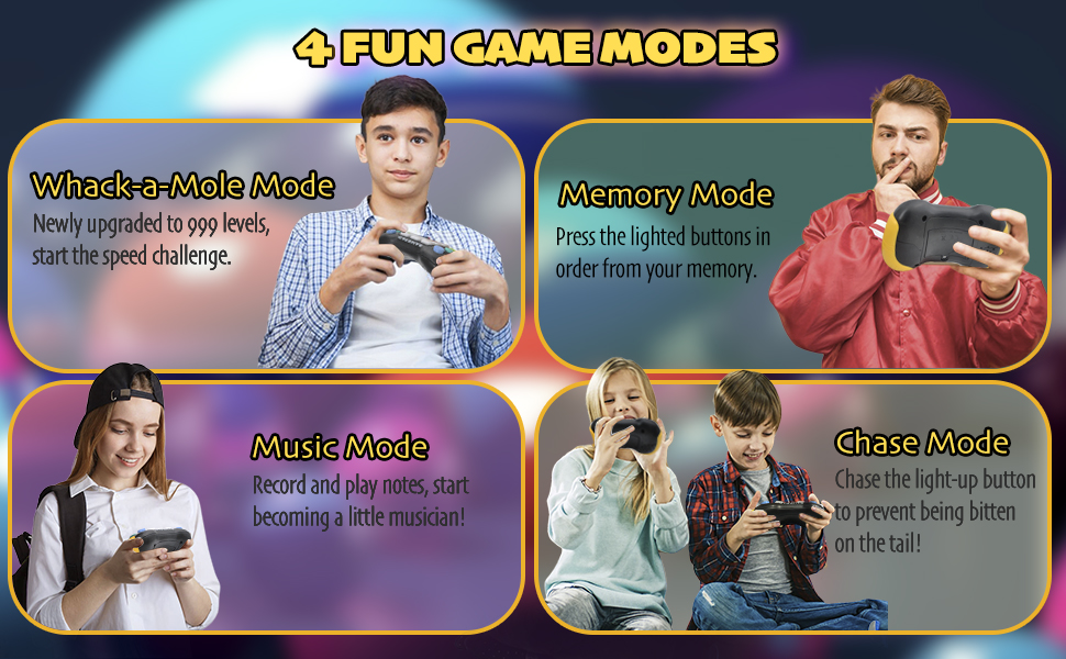 Kids Press & Speed Game Console - 2 Players Battle Quick Push Pop Game ...