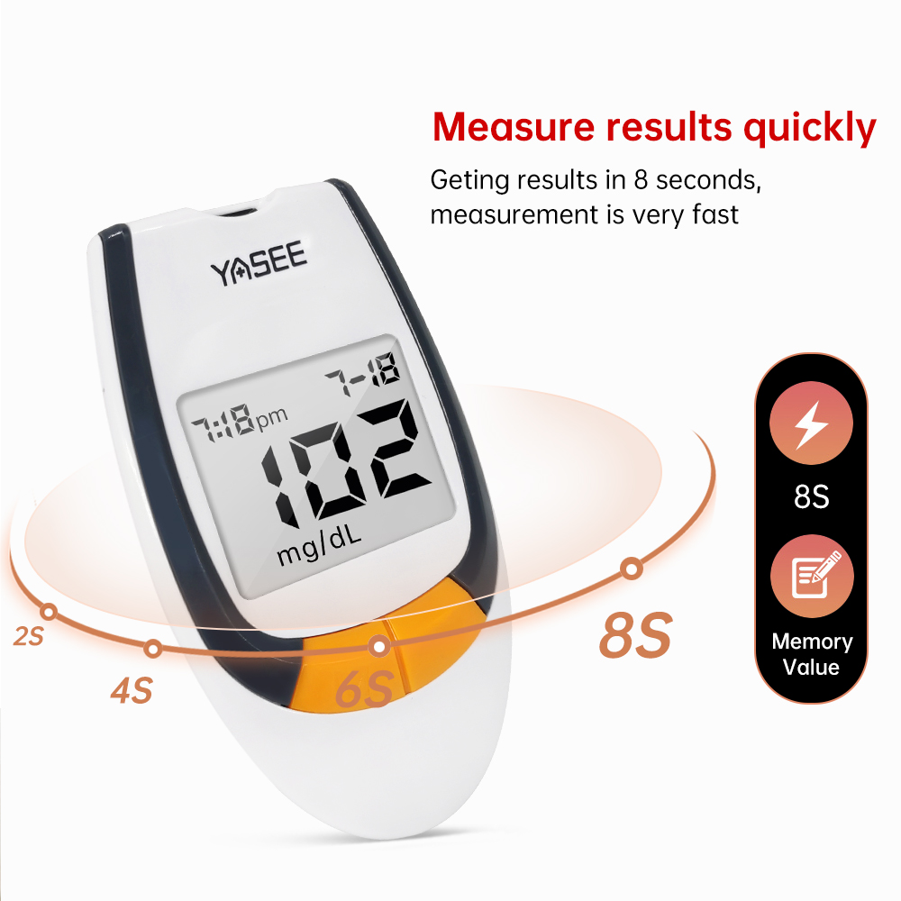 YASEE GLM-77 Blood Glucose Meter with Pen Blood Suger Meter Test ...