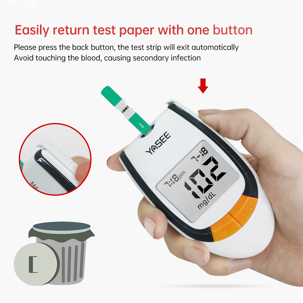 YASEE GLM-77 Blood Glucose Meter with Pen Blood Suger Meter Test ...
