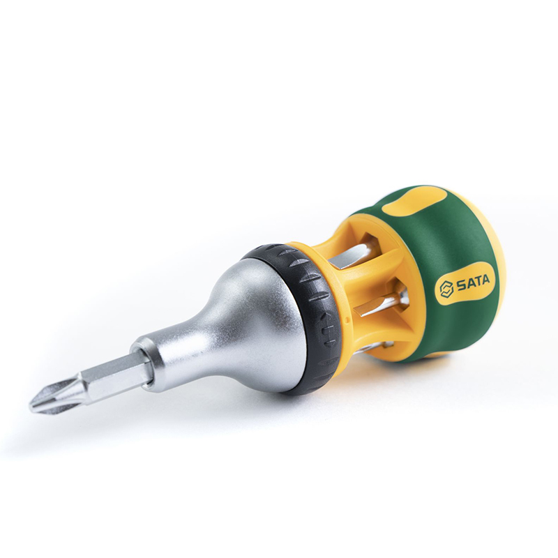 Sata 05428 Mini Ratchet Screwdriver Set Short Handle Screwdriver Driver ...