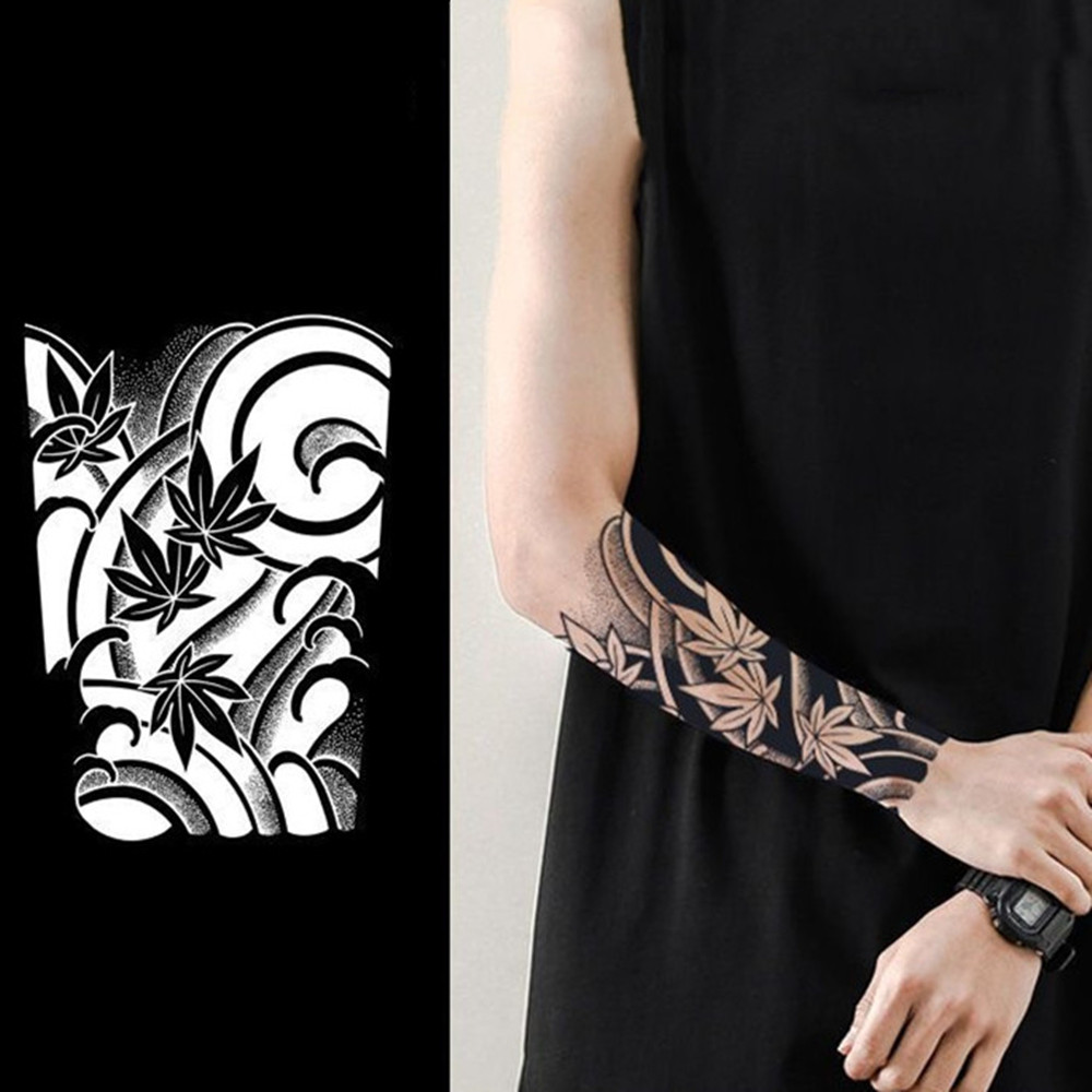 Magic Tattoo Sticker Waterproof Tattoo Sticker Sakura Half Arm ...