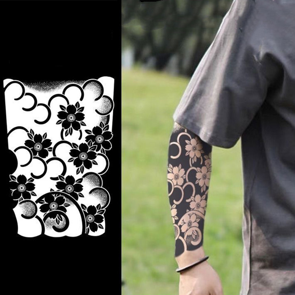 Magic Tattoo Sticker Waterproof Tattoo Sticker Sakura Half Arm ...
